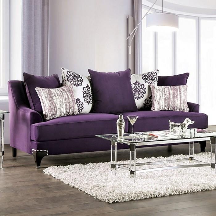 Purple sofa store